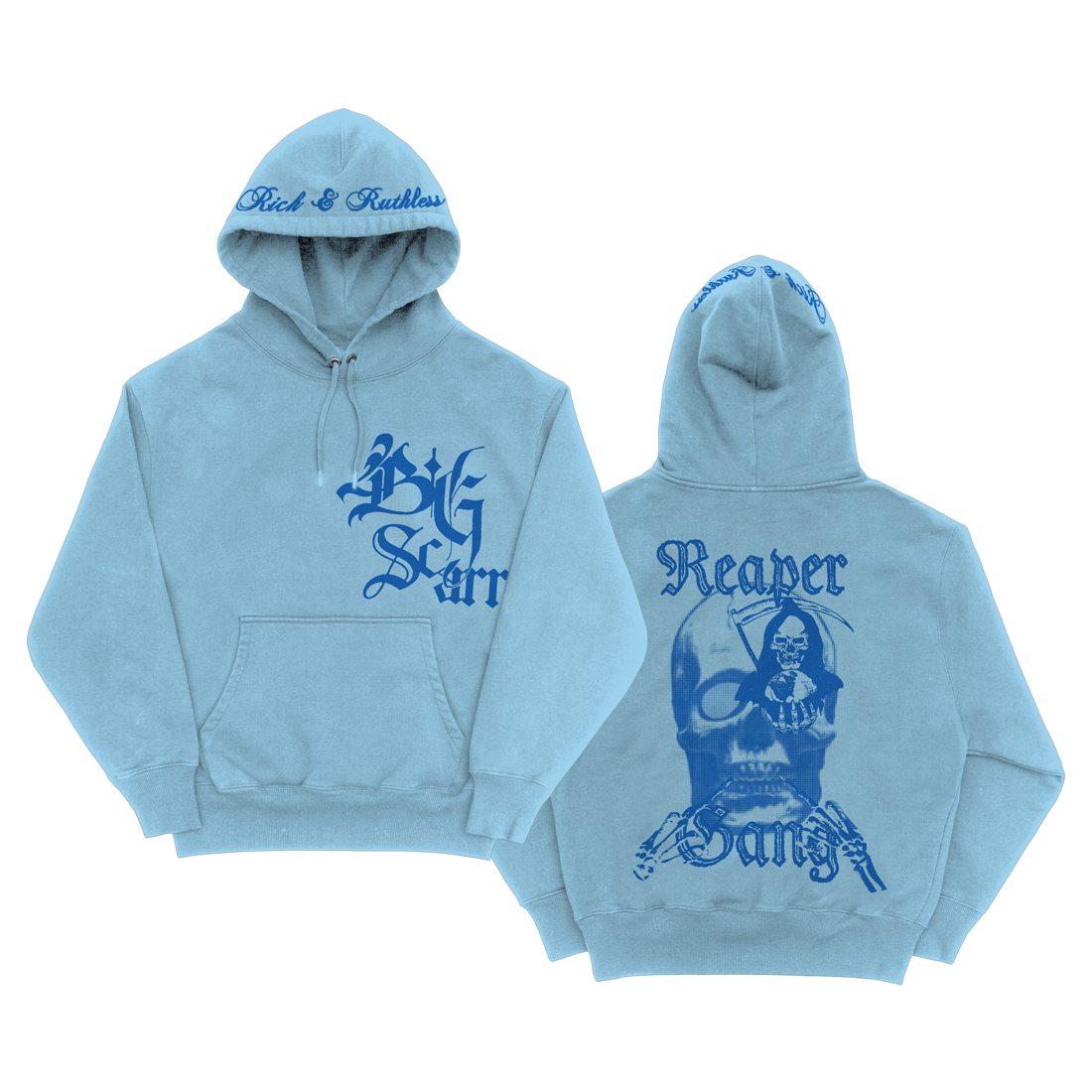Reaper Gang Skull Hoodie (Blue) | The New 1017 Official Store